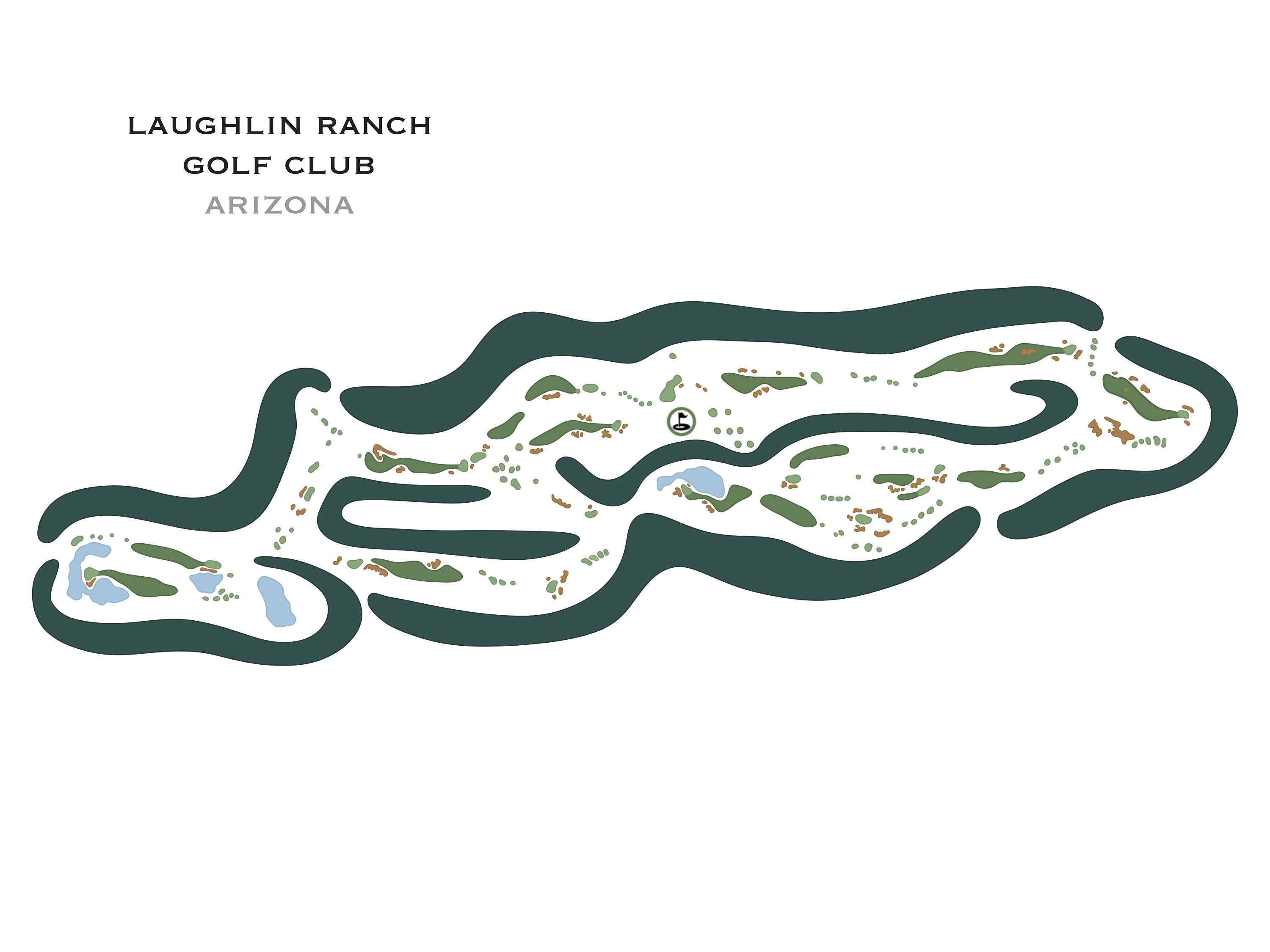 Laughlin Ranch Golf Club Arizona Golf Course Map Perfect - Etsy