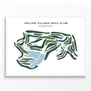 Incline Village Golf Club, MO | Golf Course Map, Golf Map, Golfer Gift ...