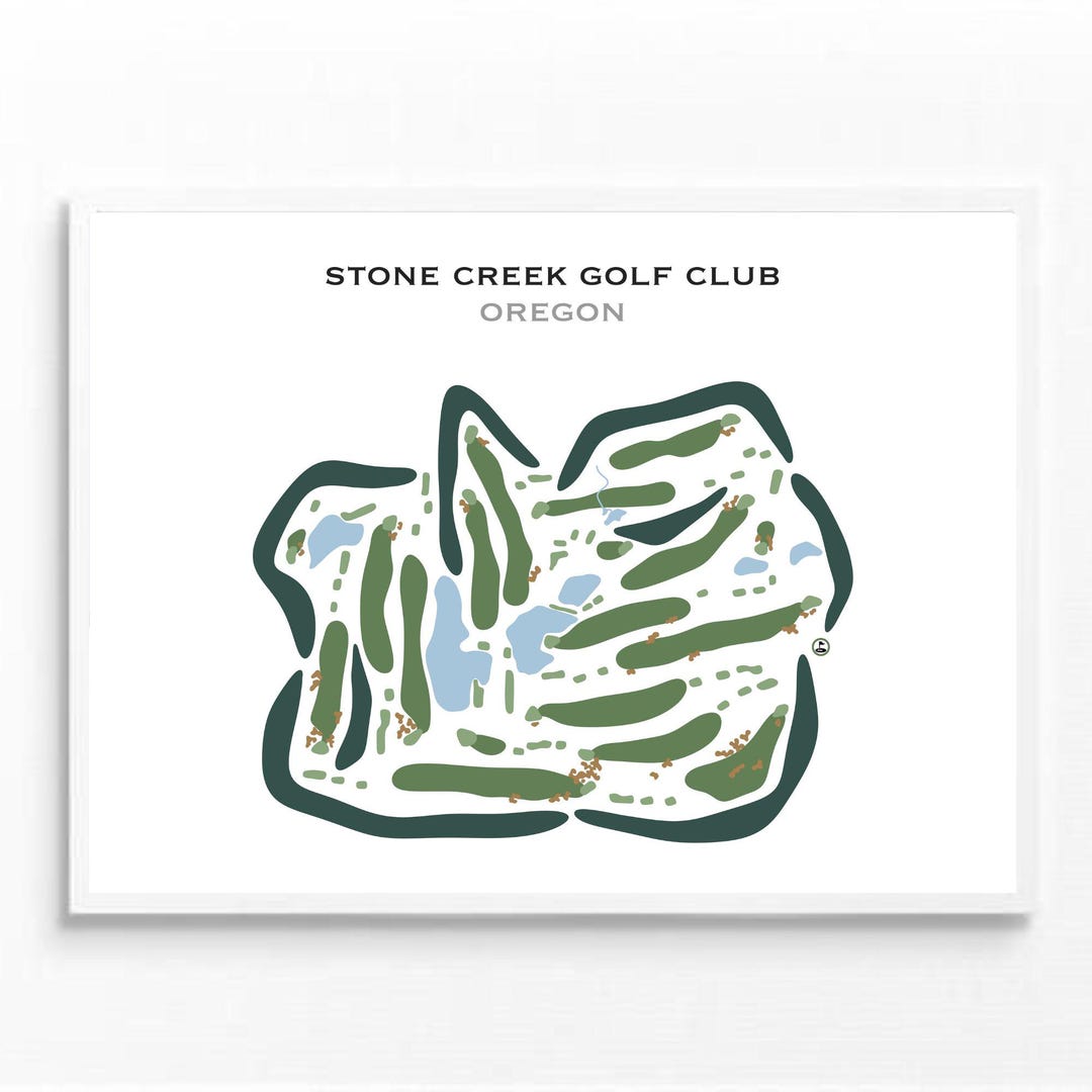 Stone Creek Golf Club, OR | Golf Course Map, Golf Map, Golfer Gift for Him, Scorecard Layout ...