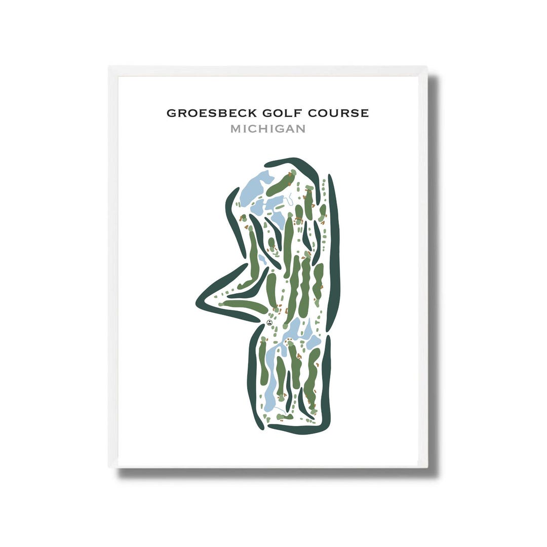 Groesbeck Golf Course, MI | Golf Course Map, Golf Map, Golfer Decor ...