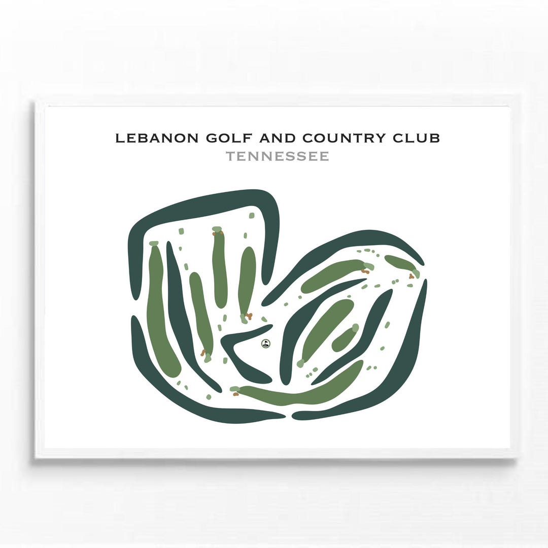 Lebanon Golf & Country Club, TN | Golf Course Map, Decor, Golfer Gift ...