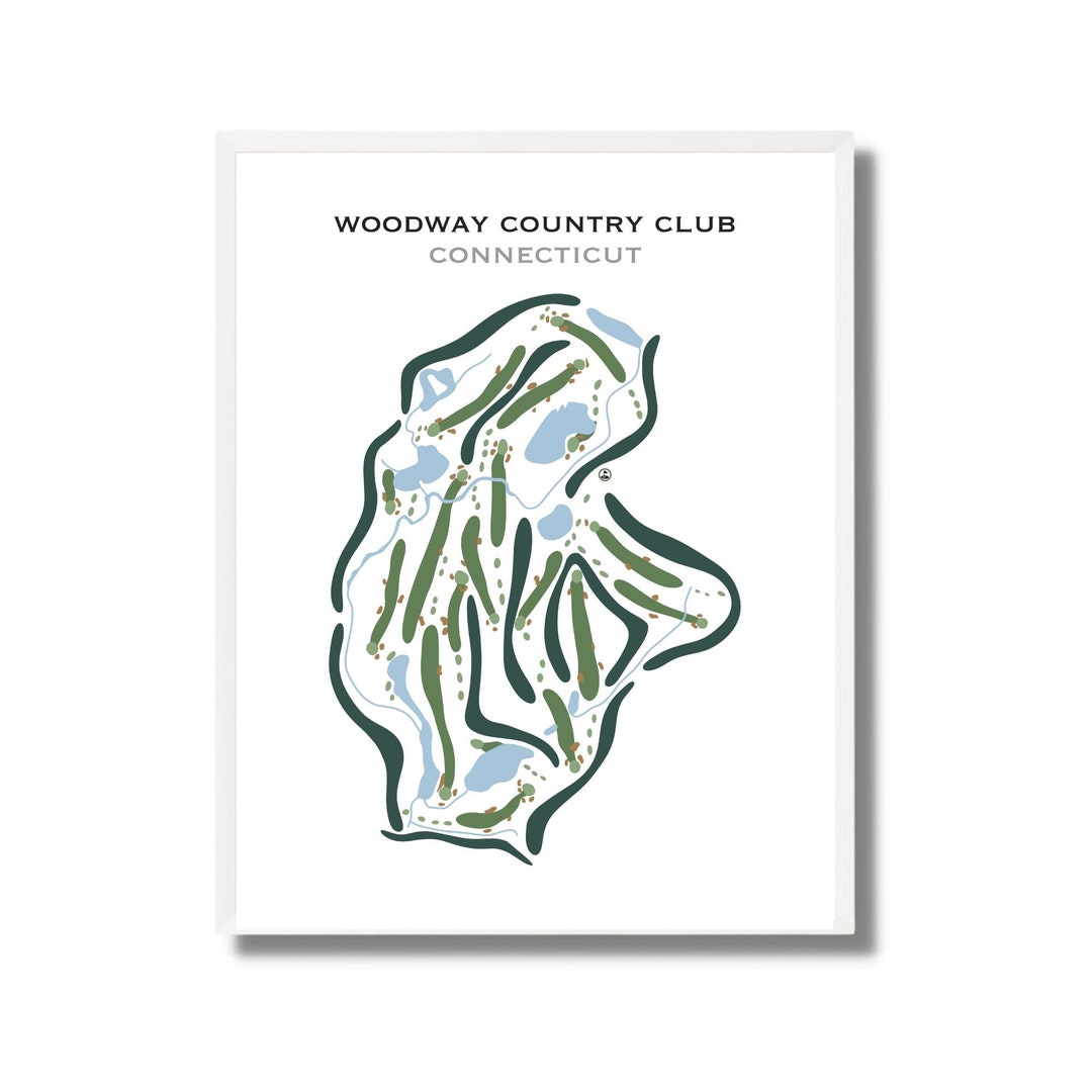 Woodway Country Club, CT | Golf Course Map, Golf Map, Golfer Gift for ...