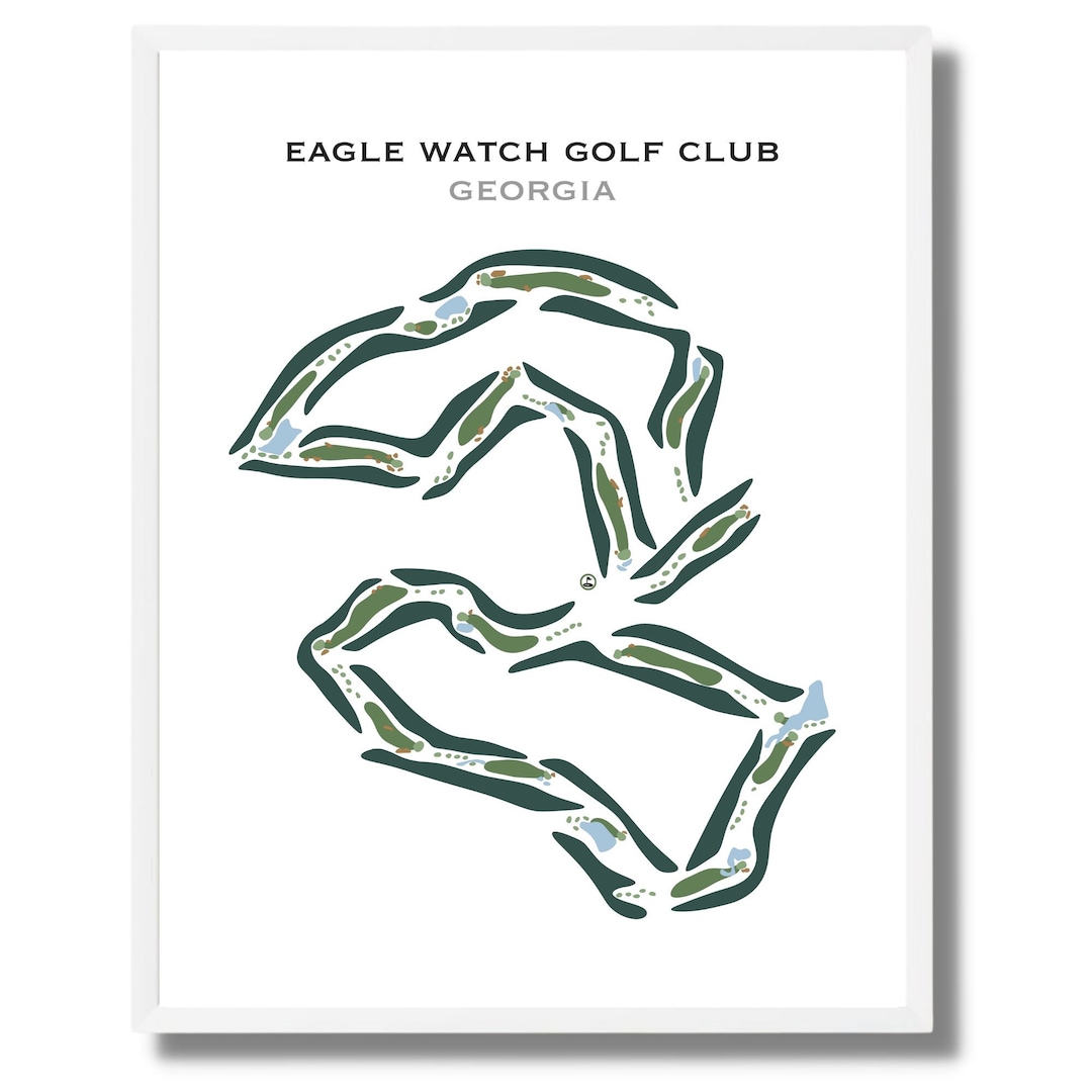 Eagle Watch Golf Club GA Golf Course Map Home Decor - Etsy
