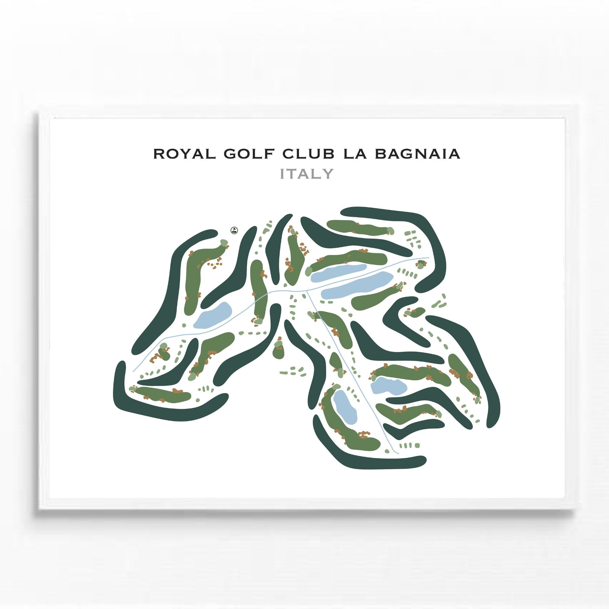 Royal Golf La Bagnaia, Italy | Golf Course Map, Golf Map, Golfer Gift ...