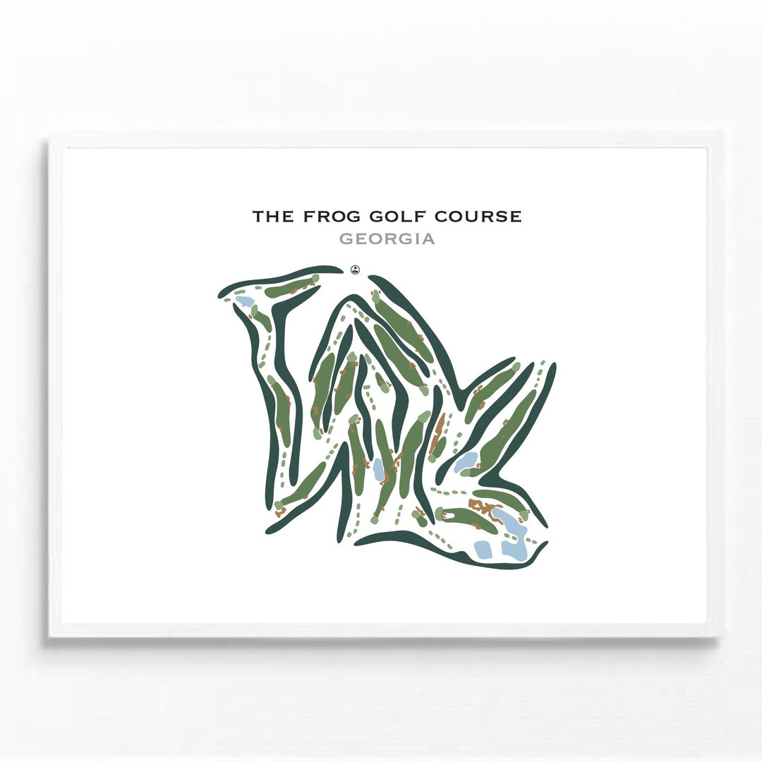 The Frog Golf Course, Georgia | Golf Course Map, Golf Map, Golfer Gift ...