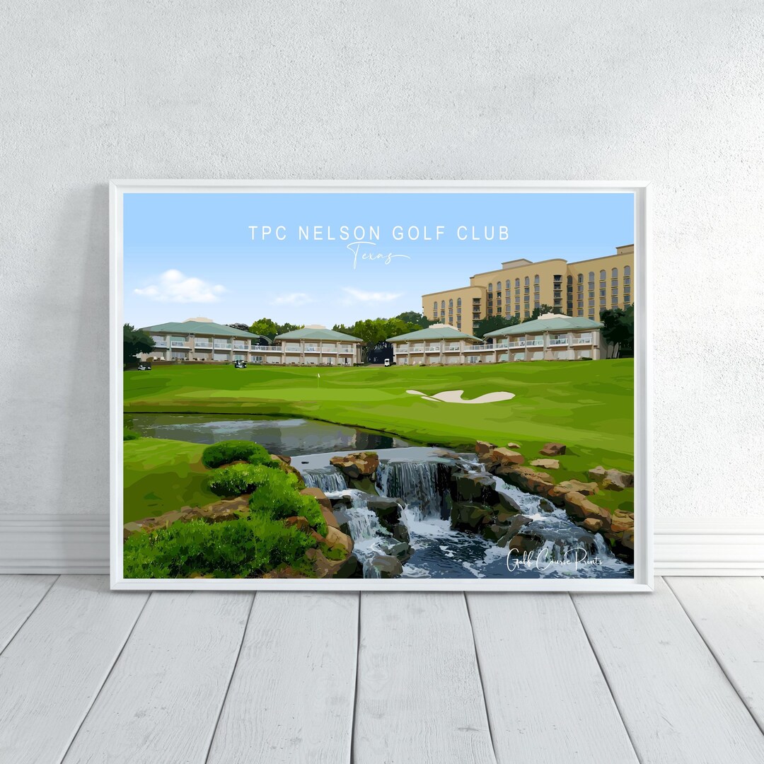 TPC Nelson Golf Club, Texas | Signature Hole Golf Poster, Golf Décor ...