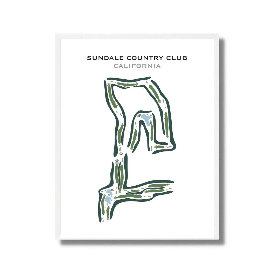 Sundale Country Club, CA | Golf Course Map, Golf Map, Golfer Gift for ...