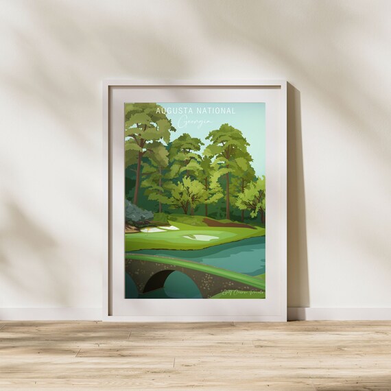Augusta National Georgia Golf Art Poster Golf Lover Poster - Etsy