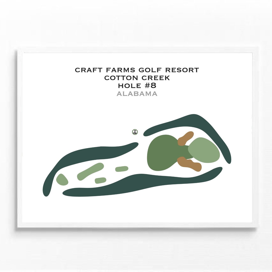 Craft Farms Golf Resort, Cotton Creek, Hole #8, AL | Golf Course Map ...