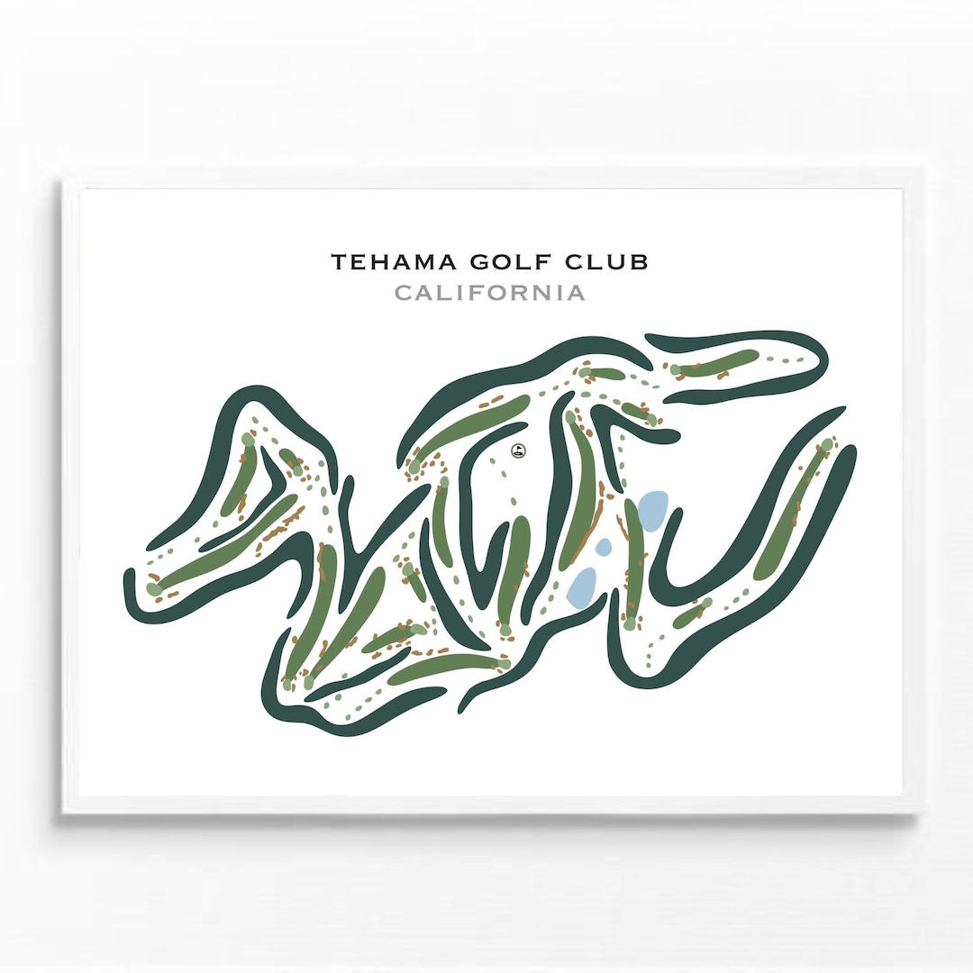 Tehama Golf Club California Golf Course Map Home Decor - Etsy