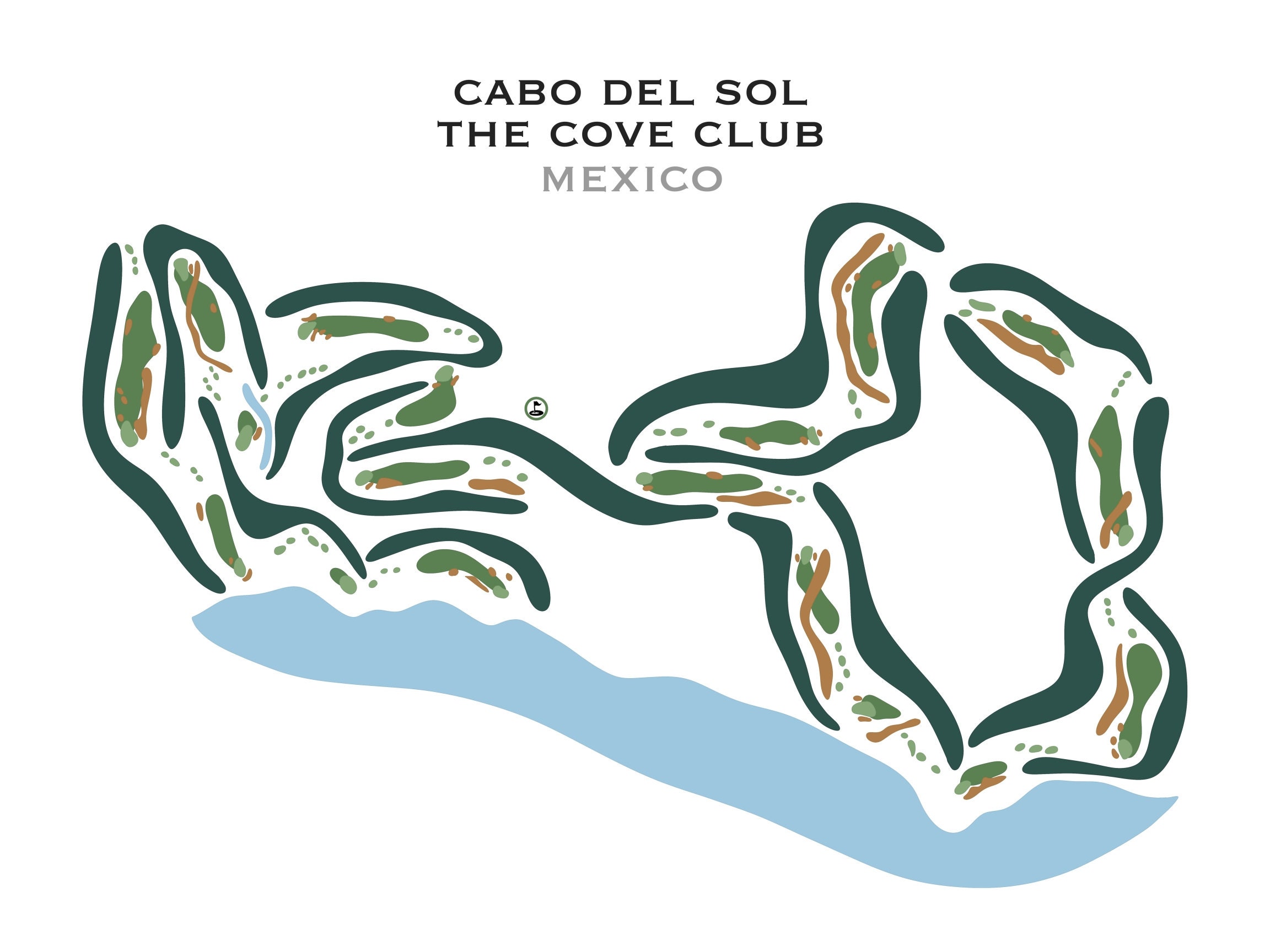 Cabo Del Sol the Cove Club Mexico Golf Course Map Golfer - Etsy