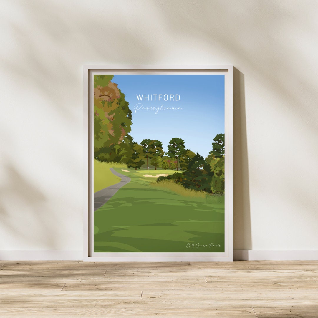 Whitford, Pennsylvania | Signature Hole Golf Poster, Home Décor Golf ...