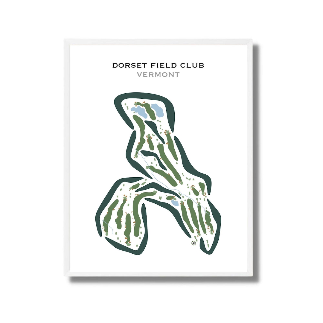 Dorset Field Club, VT Golf Course Map, Golf Map, Golfer Gift for Him ...