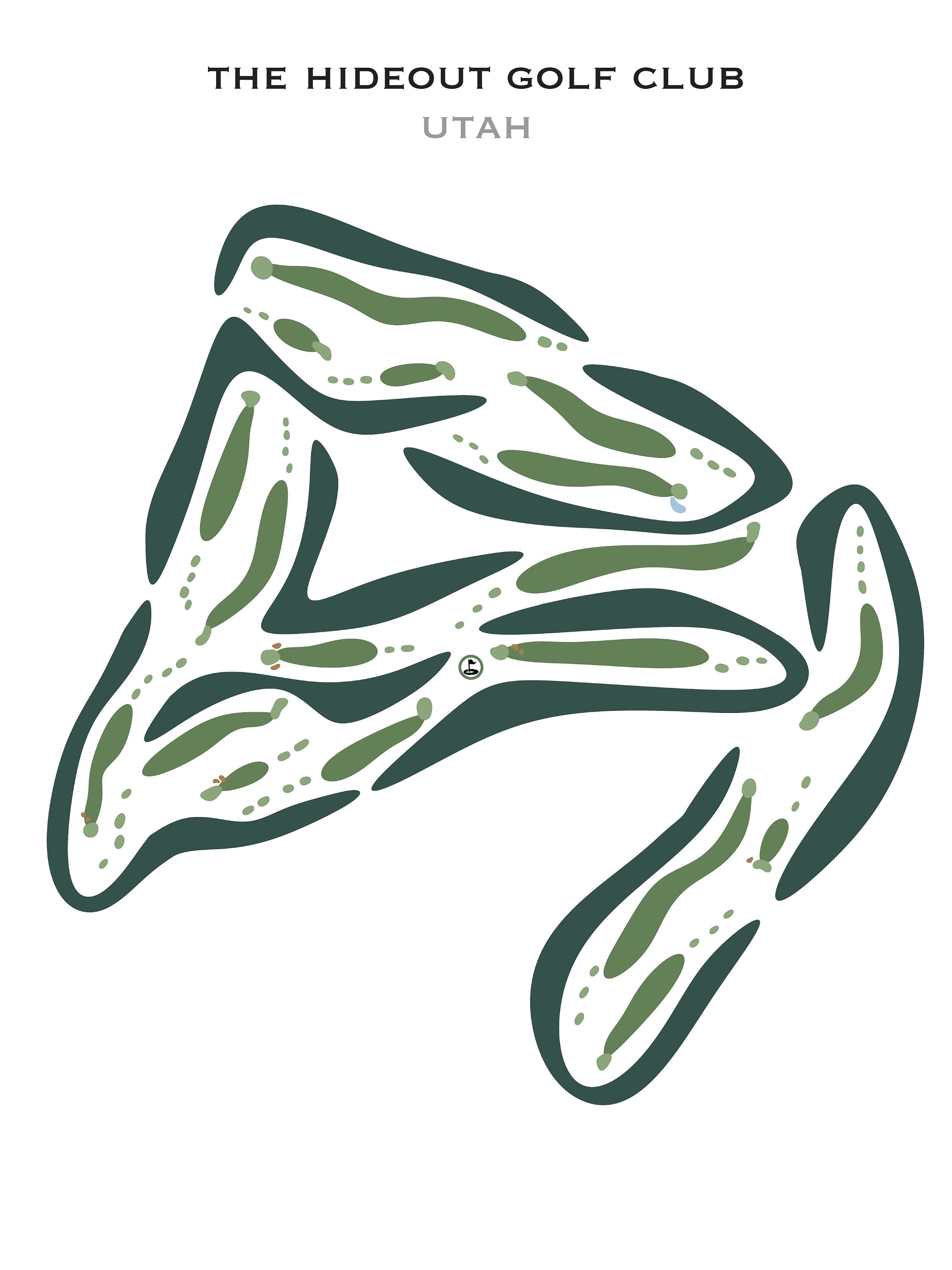 The Hideout Golf Club UT Golf Course Map Home Decor - Etsy