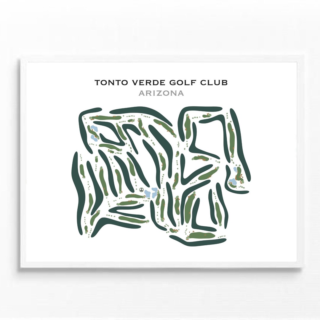 Tonto Verde Golf Club, AZ | Golf Course Map, Golf Map, Golfer Gift for ...