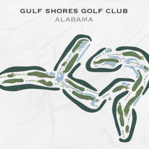 Gulf Shores Golf Club, AL Golf Course Map, Golf Map, Golfer Gift for ...