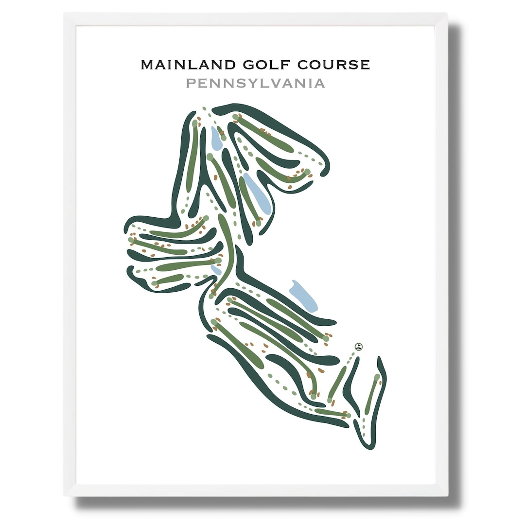 Mainland Golf Course PA Golf Course Map Home Decor Golfer - Etsy