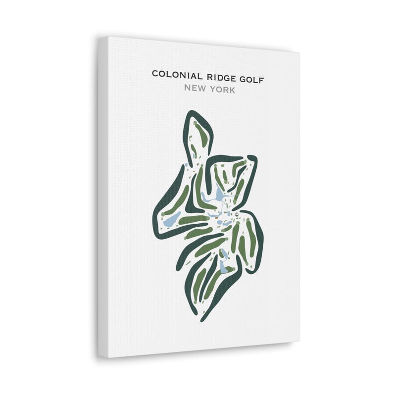 Colonial Ridge Golf, NY | Golf Course Map, Golf Map, Golfer Gift for ...