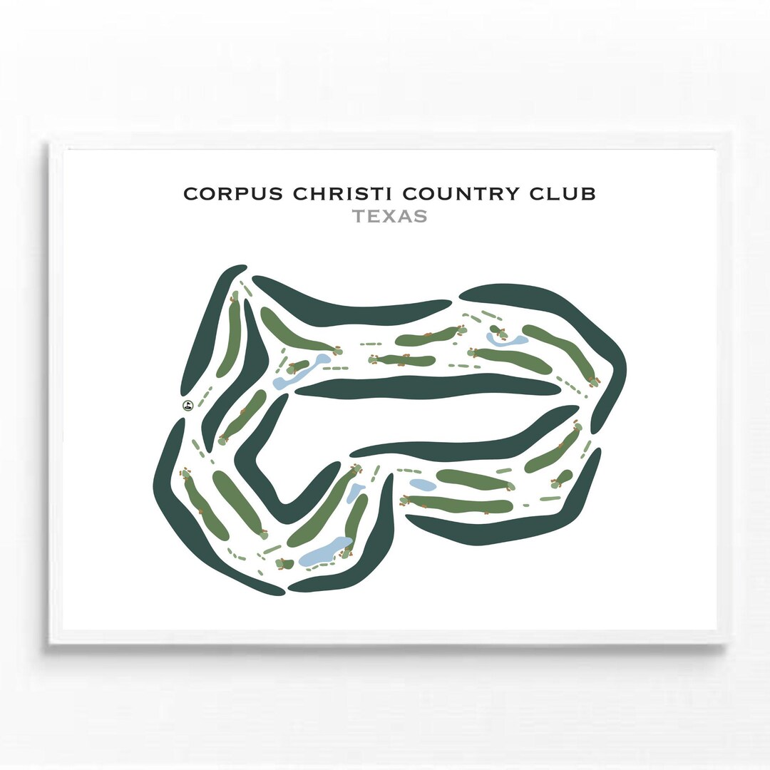 Corpus Christi Country Club, TX | Golf Course Map, Golf Map, Golfer ...