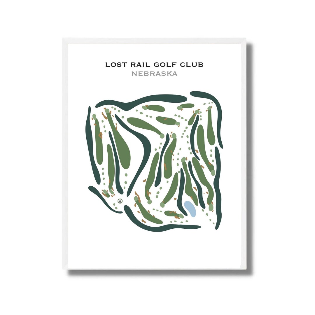 Lost Rail Golf Club, Nebraska | Golf Course Map, Golf Map, Golfer Gift ...