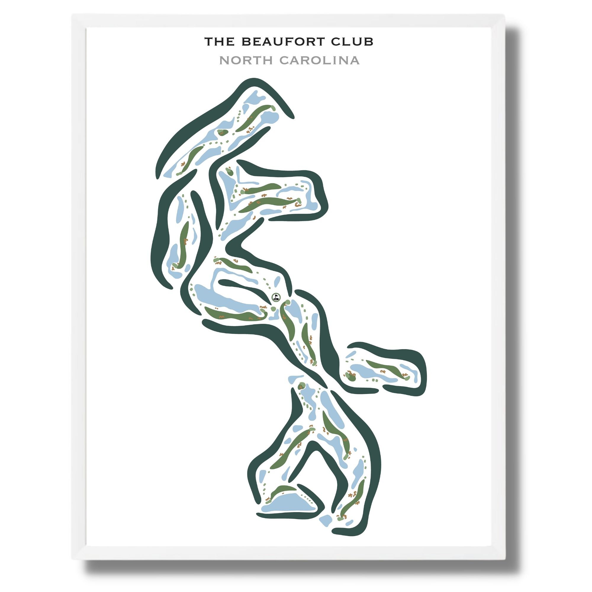 The Beaufort Club NC Golf Course Map Home Decor Golfer - Etsy