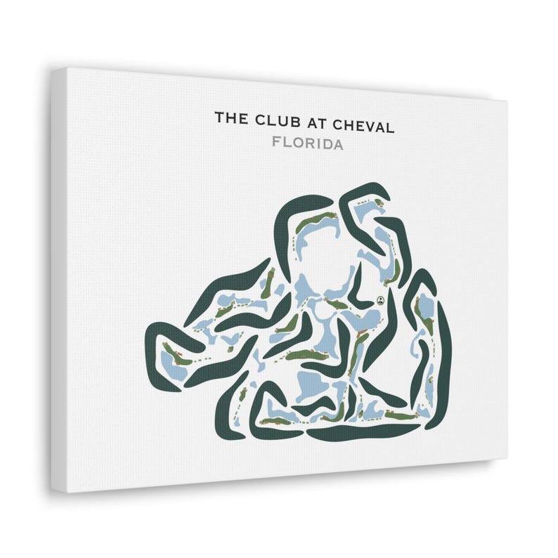 Golf Club Prints- the Club at Cheval Florida Golf Course Map | Unframed ...