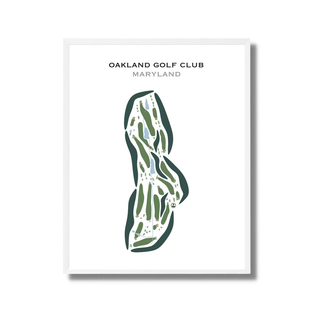Oakland Golf Club, Maryland | Golf Course Map, Golf Map, Golfer Gift ...