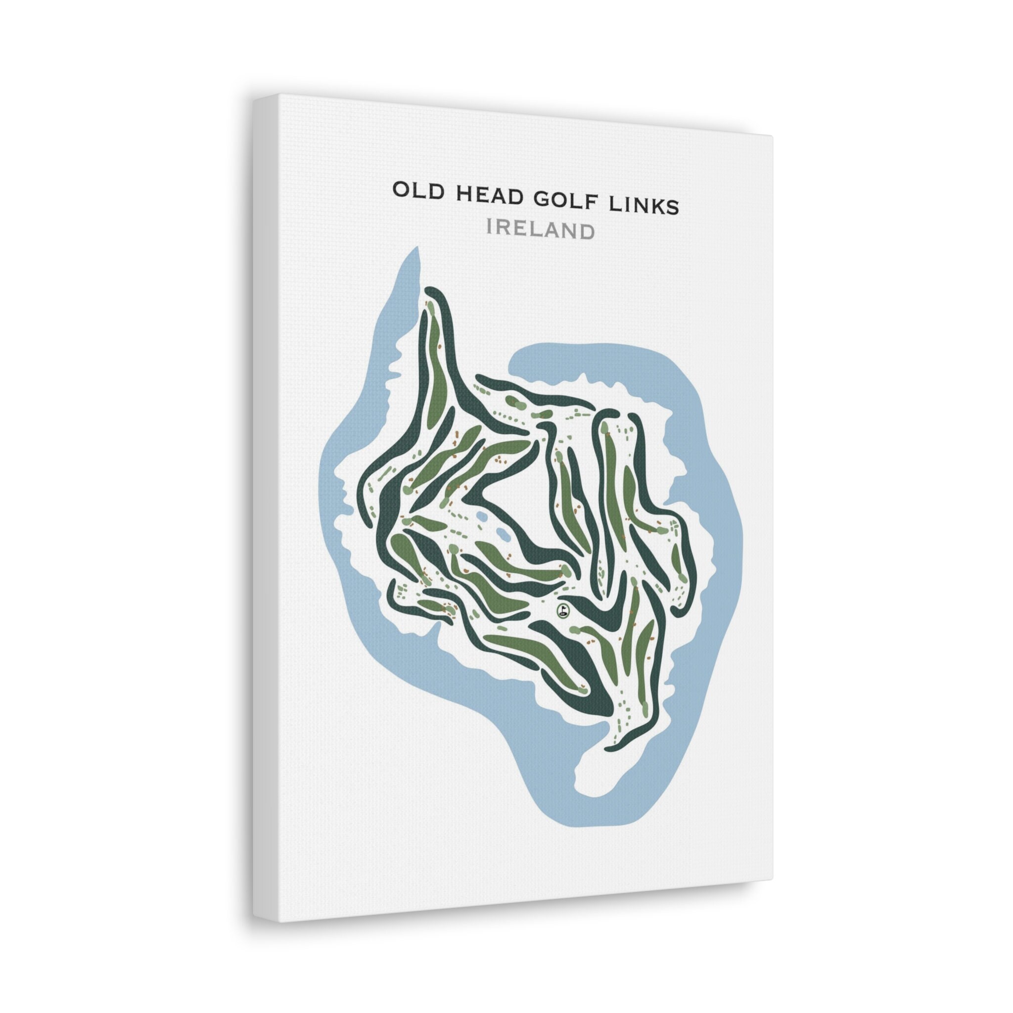 Old Head Golf Links, Ireland Golf Course Map, Golf Course Print ...