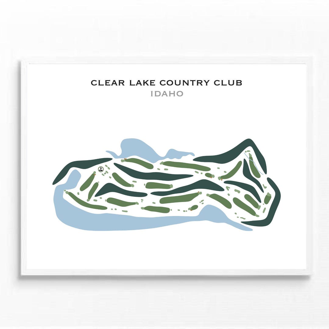 Clear Lake Country Club, ID | Golf Course Map, Golf Map, Golfer Gift ...