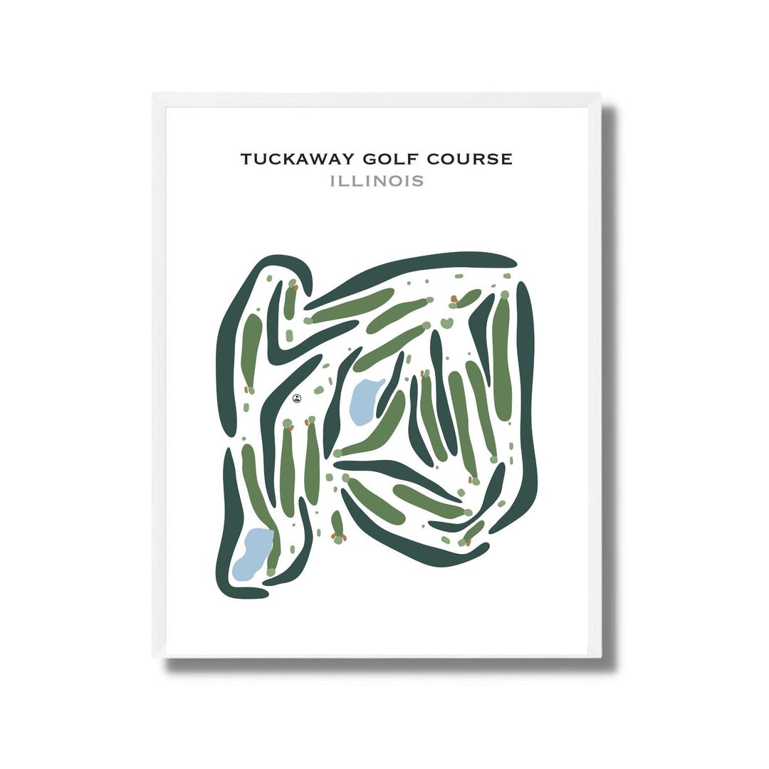 Tuckaway Golf Course, IL | Golf Course Map, Golf Map, Golfer Gift for ...