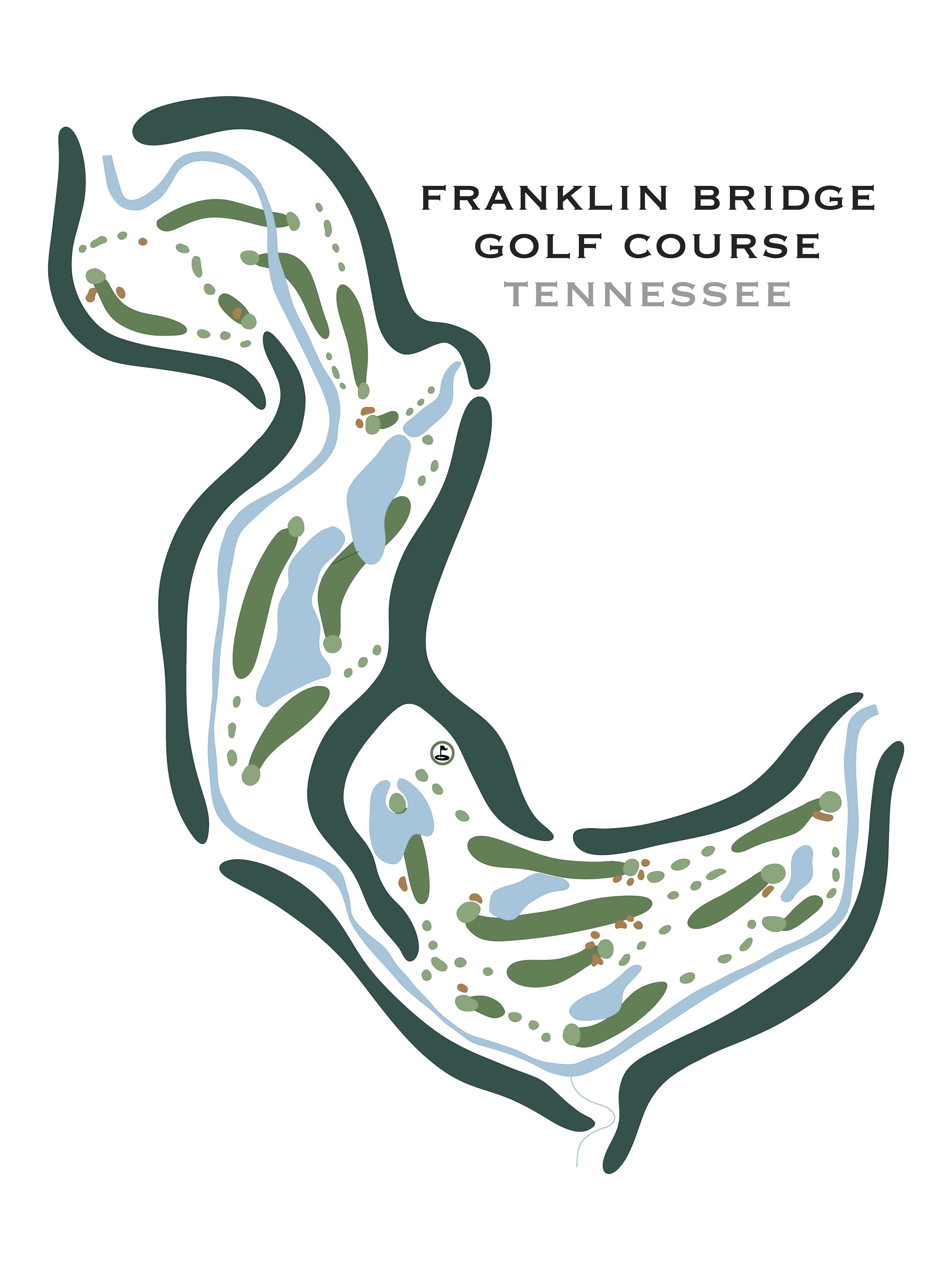 Franklin Bridge Golf Course TN Golf Course Map Home Decor - Etsy Denmark