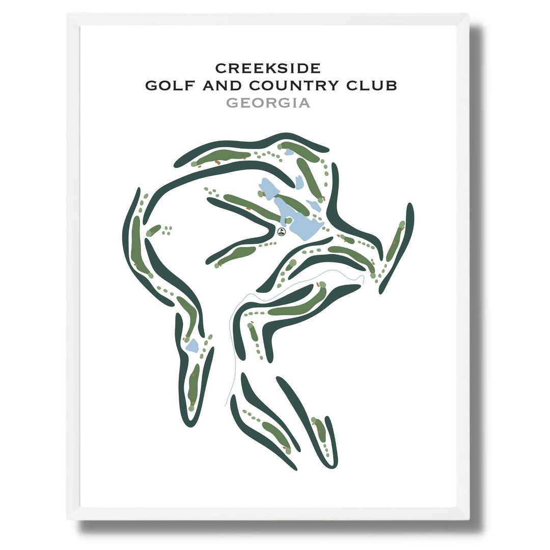 Creekside Golf & Country Club GA Golf Course Map Home - Etsy