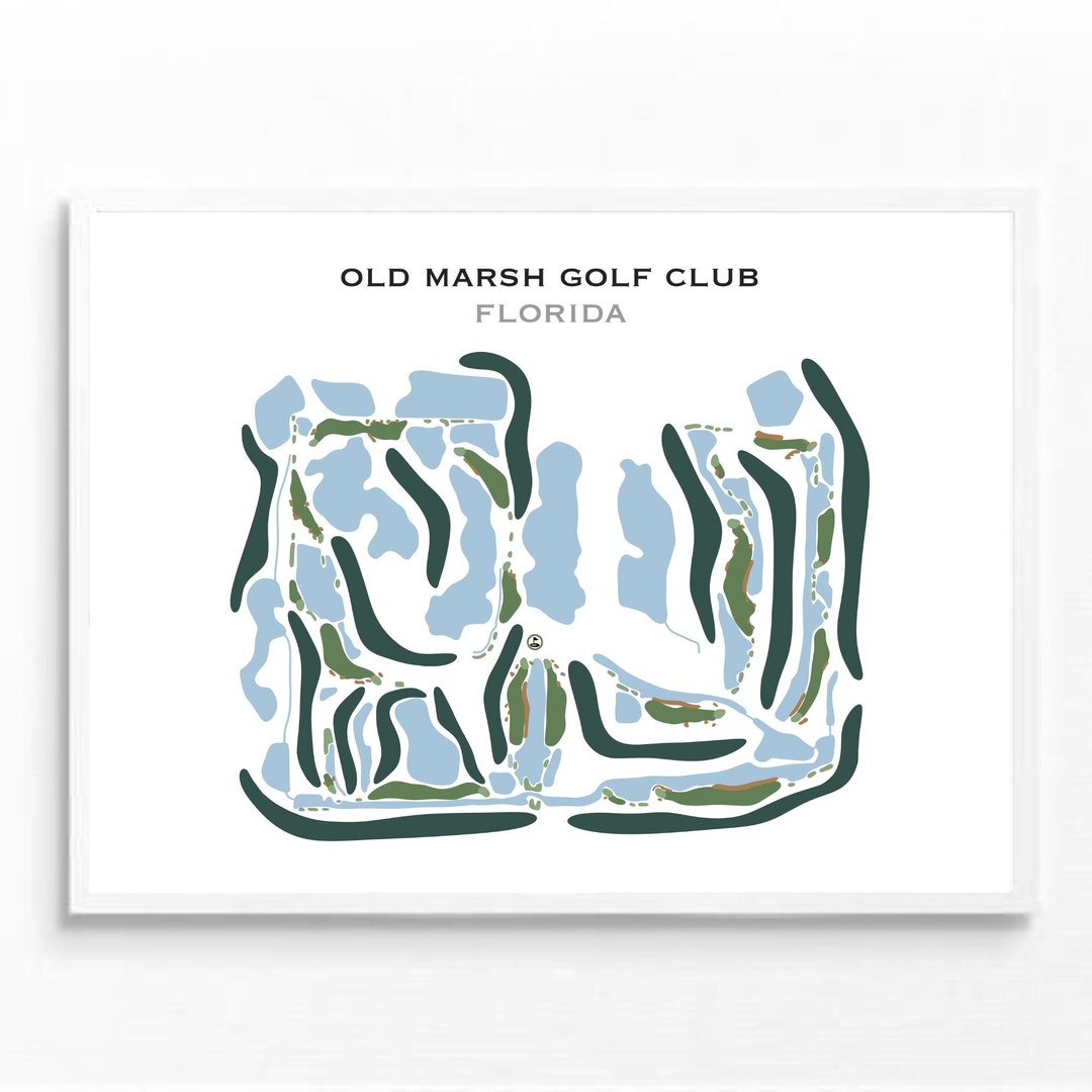Old Marsh Golf Club, Florida | Golf Course Map, Golf Map, Golfer Gift ...