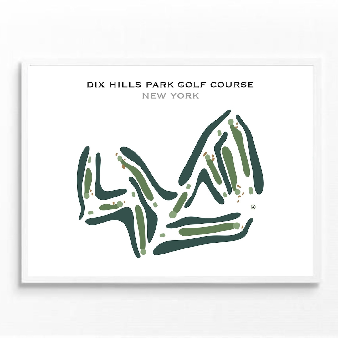Dix Hills Park Golf Course, NY | Golf Course Map, Golf Map, Golfer Gift ...