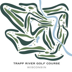 Trapp River Golf Course Wisconsin Golf Course Map Golf - Etsy