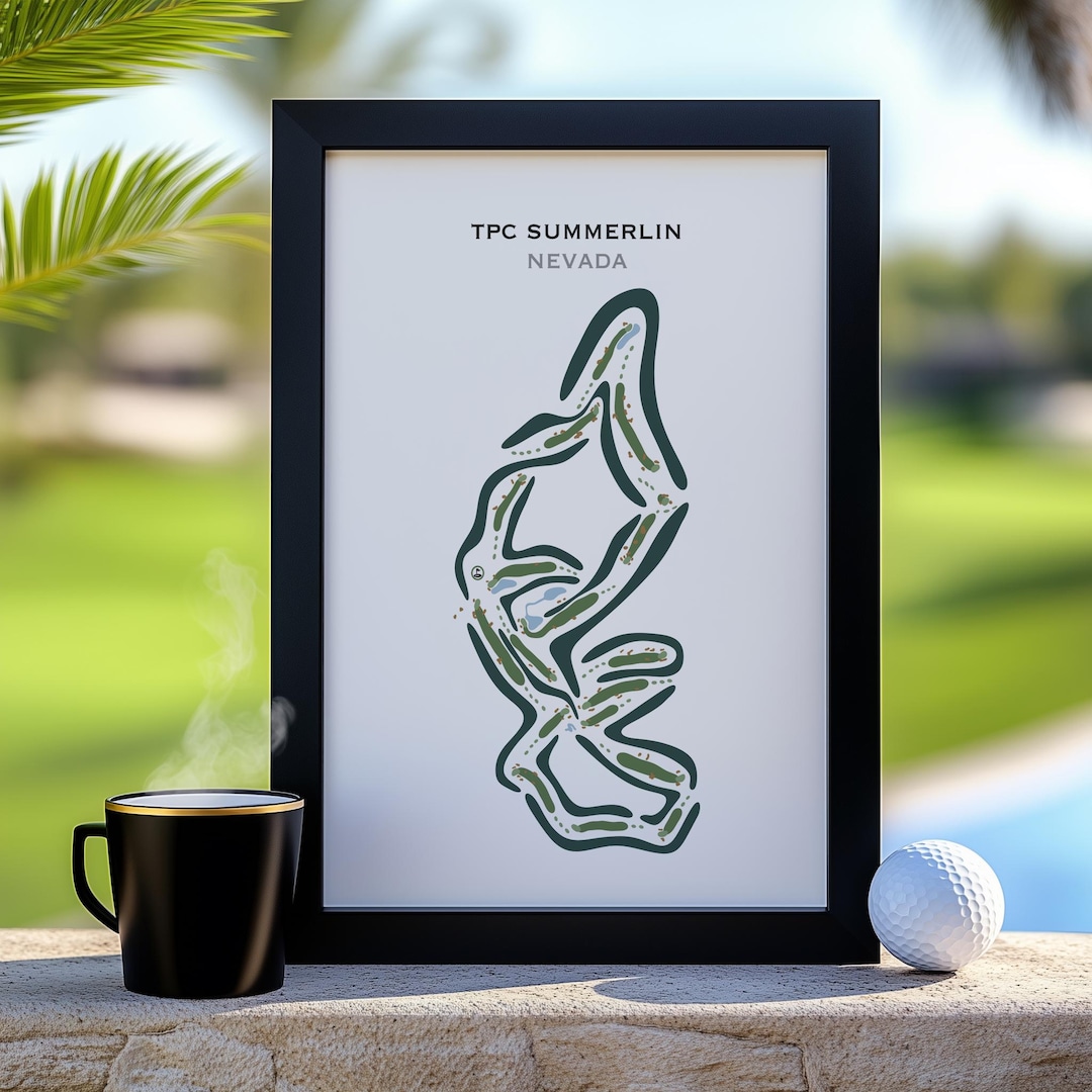 TPC Summerlin, Nevada | Golf Course Map, Golf Map, Golfer Gift for Him ...