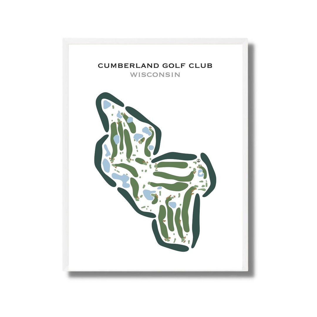 Cumberland Golf Club, WI | Golf Course Map, Golf Map, Golfer Gift for ...