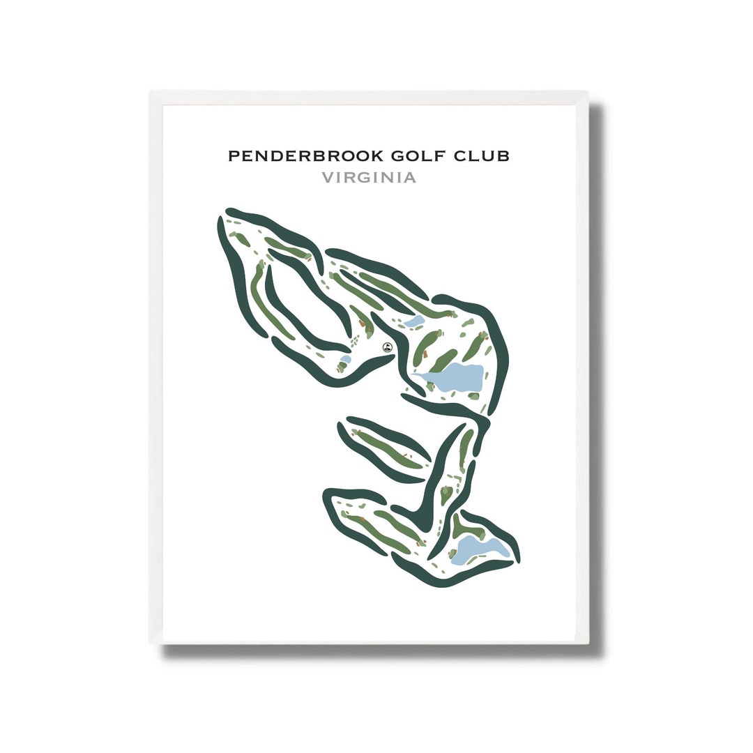 Penderbrook Golf Club, VA | Golf Course Map, Golf Map, Golfer Gift for ...
