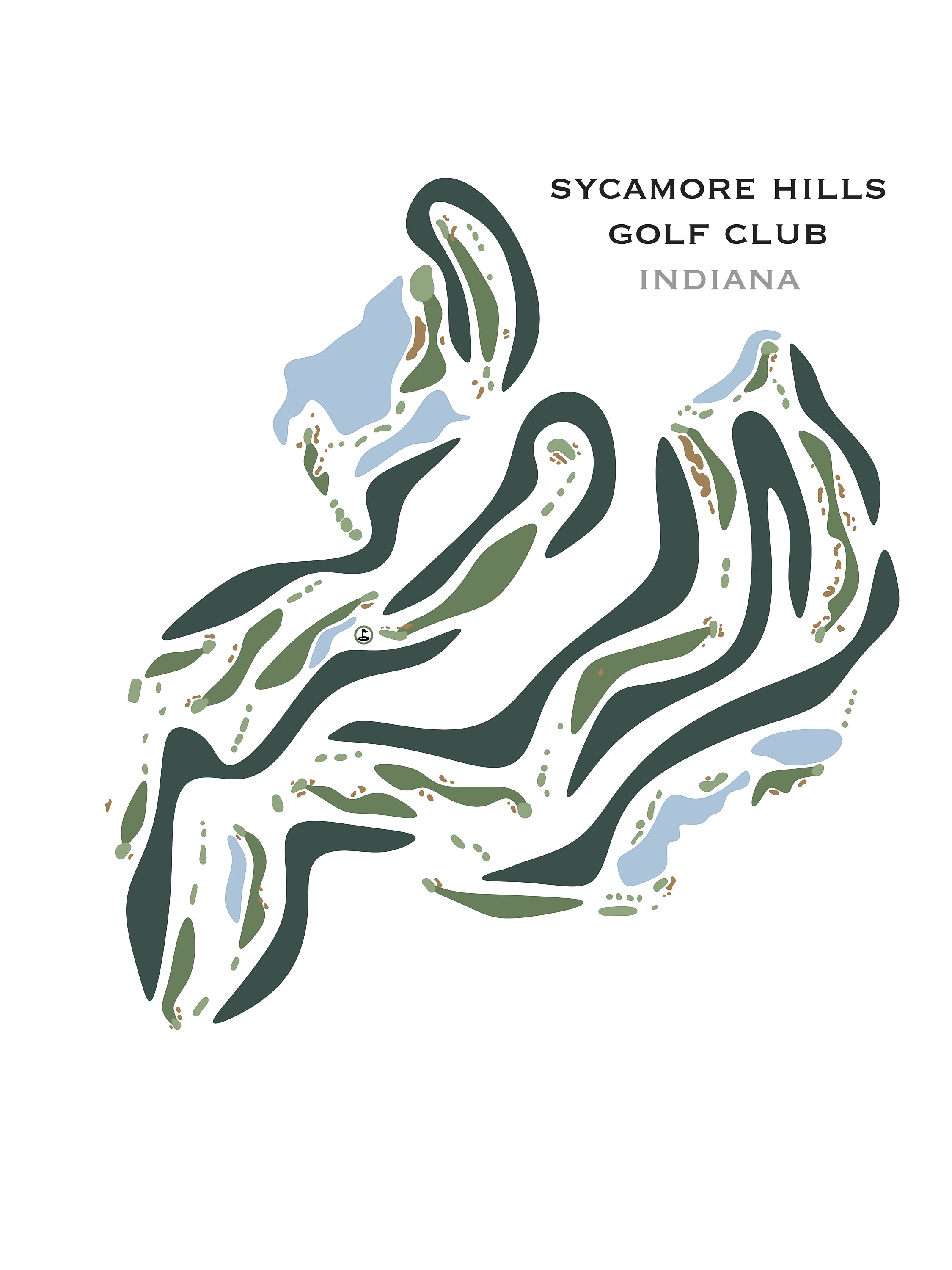 Sycamore Hills Golf Club Indiana Golf Course Print Golf Art - Etsy