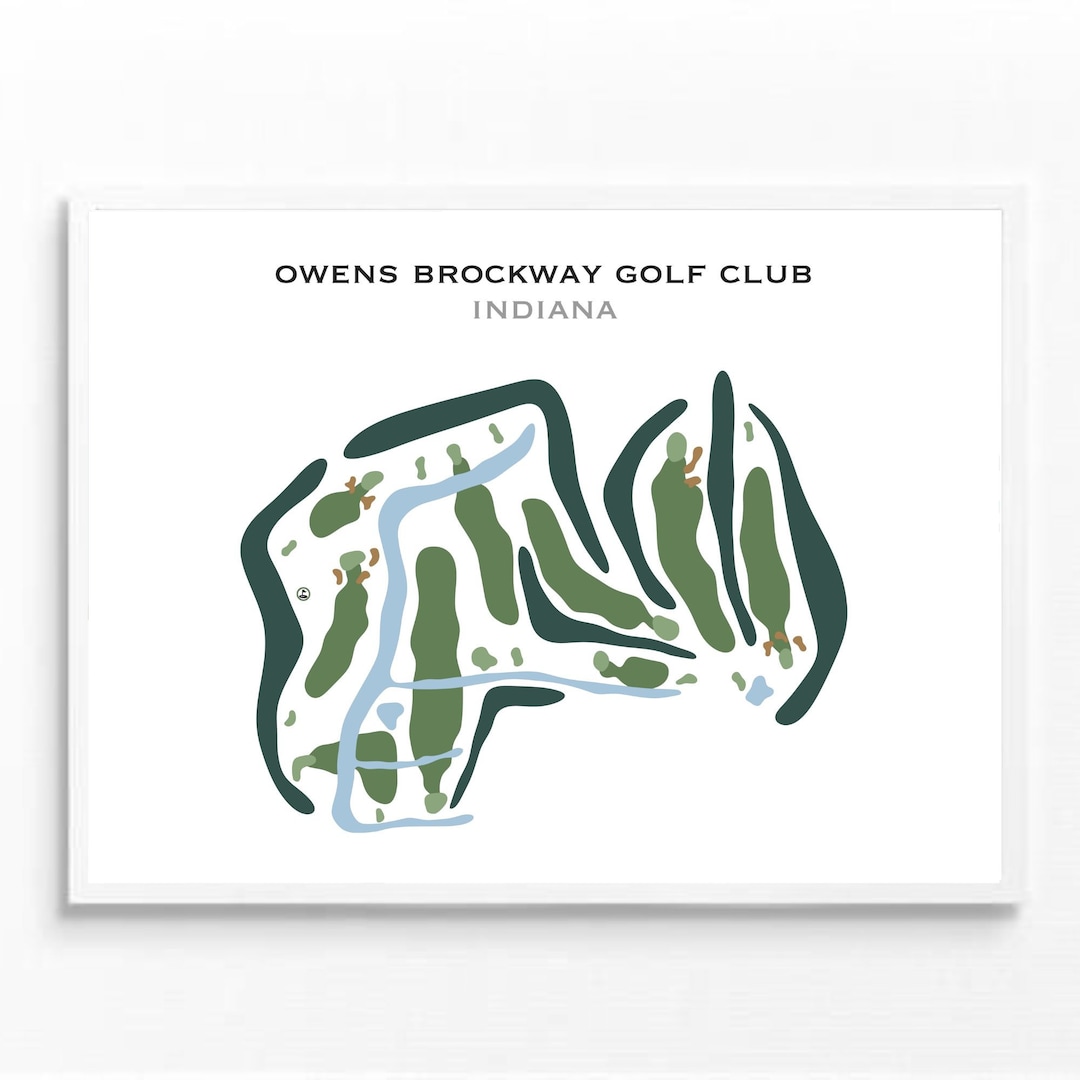 Owens Brockway Golf Club, IN | Golf Course Map, Golf Map, Golfer Gift ...