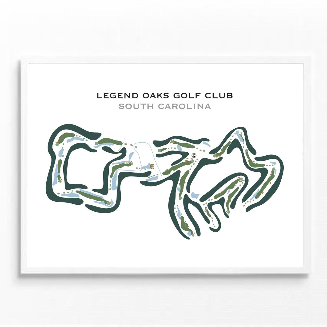 Legend Oaks Golf Club, SC Golf Course Map, Home Decor, Golfer Gift for ...