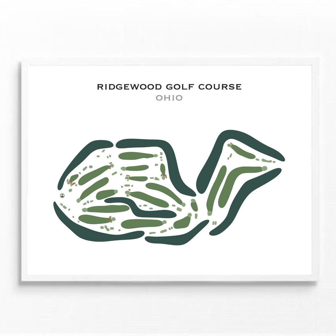 Ridgewood Golf Course, OH | Golf Course Map, Golf Map, Golfer Gift for ...