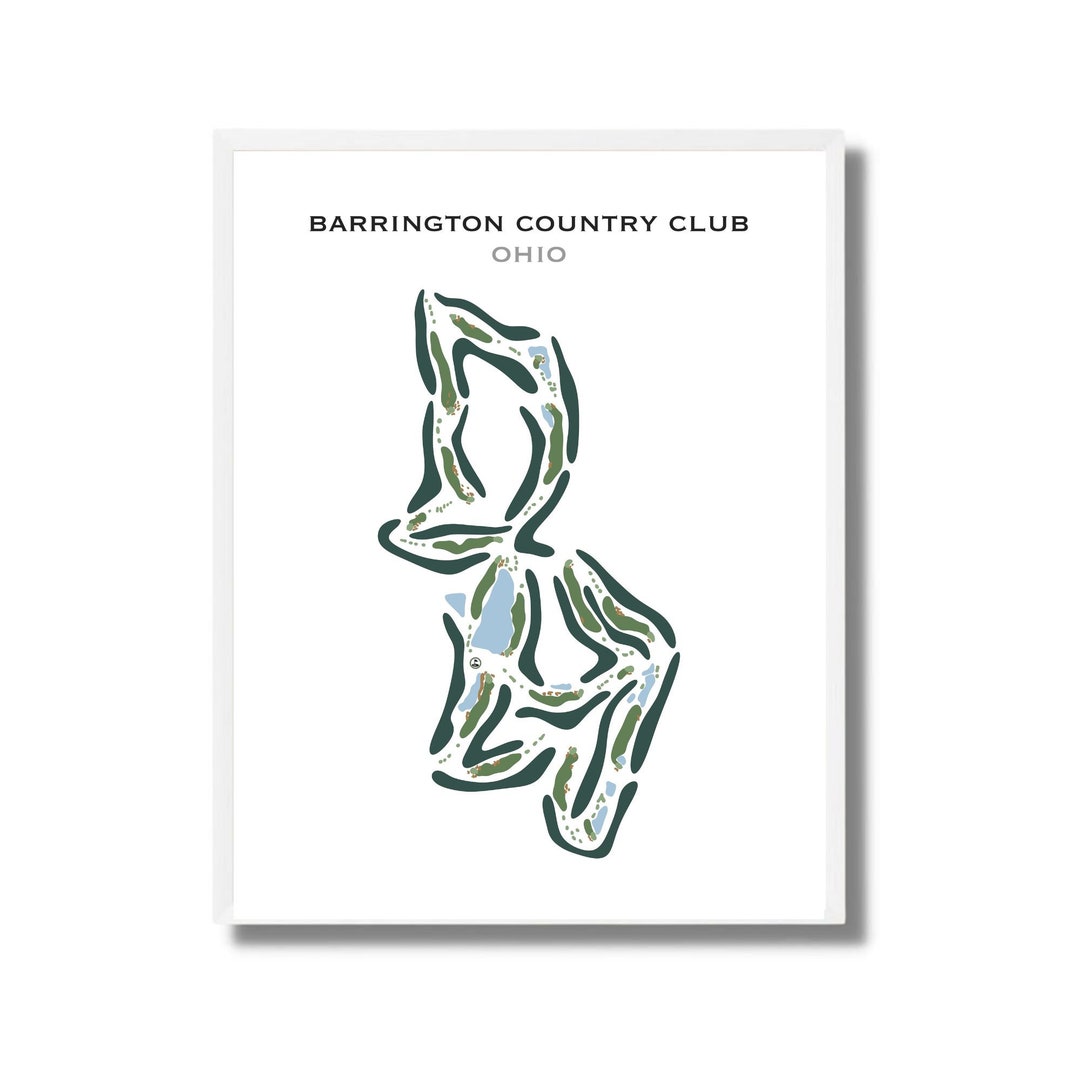 Barrington Country Club, OH | Golf Course Map, Golf Map, Golfer Gift ...