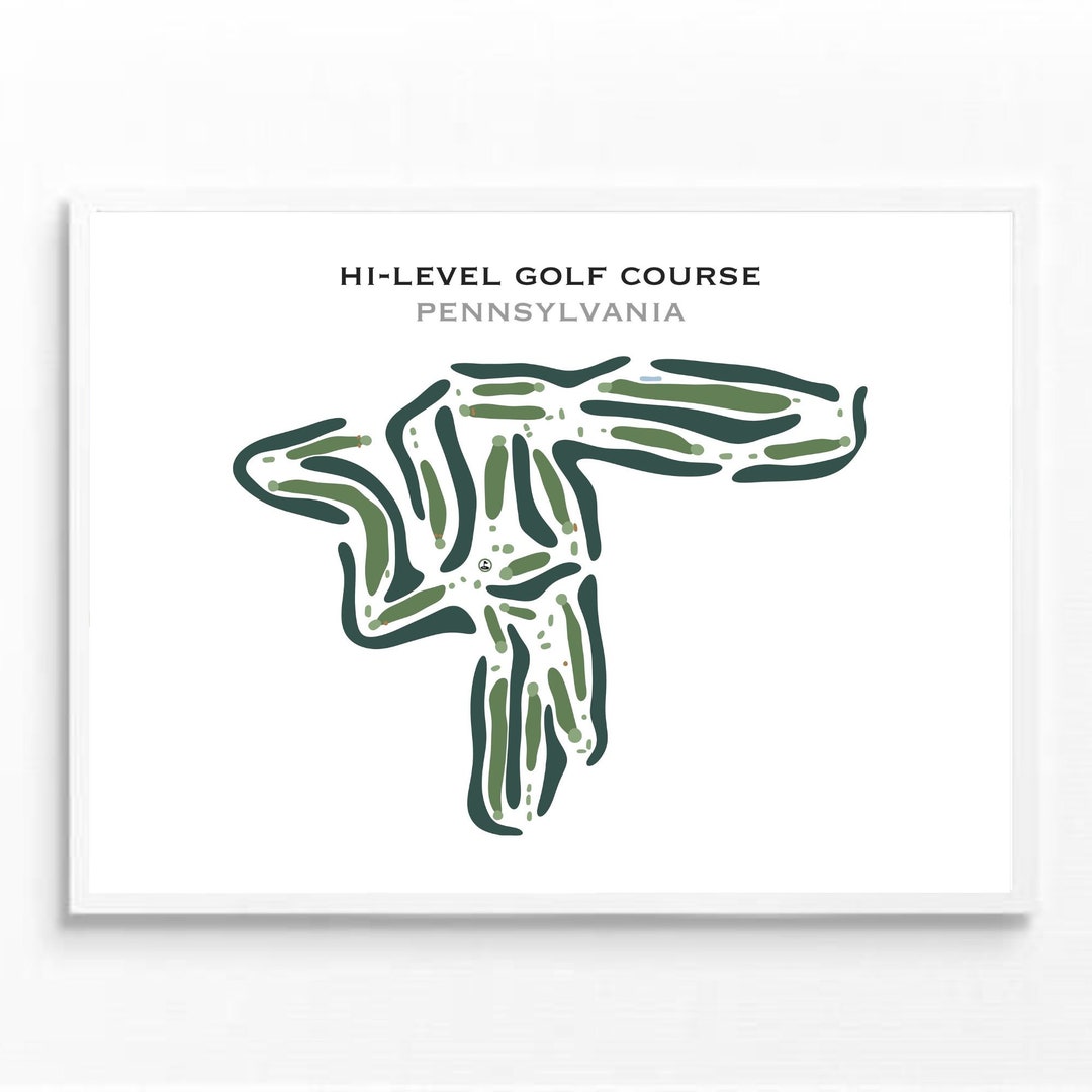 Hi-level Golf Course, PA | Golf Course Map, Golf Map, Golfer Gift for ...