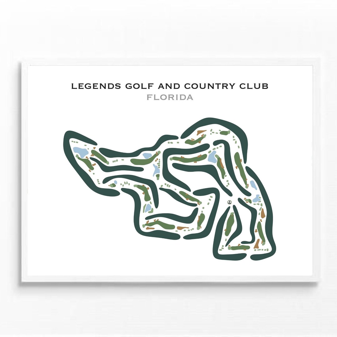 Legends Golf & Country Club, FL | Golf Course Map, Decor, Golfer Gift ...