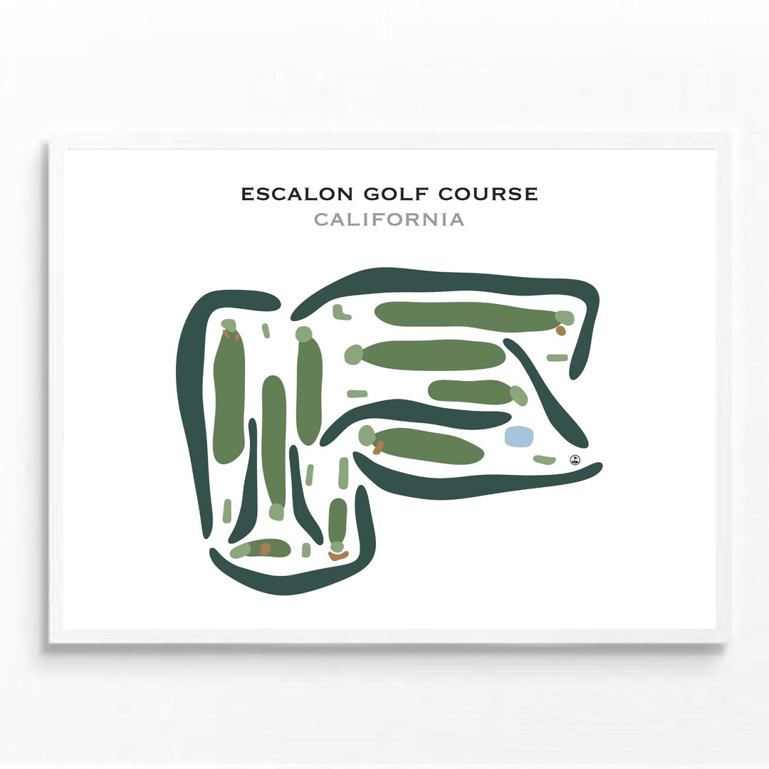 Escalon Golf Course, CA | Golf Course Map, Golf Map, Golfer Gift for ...
