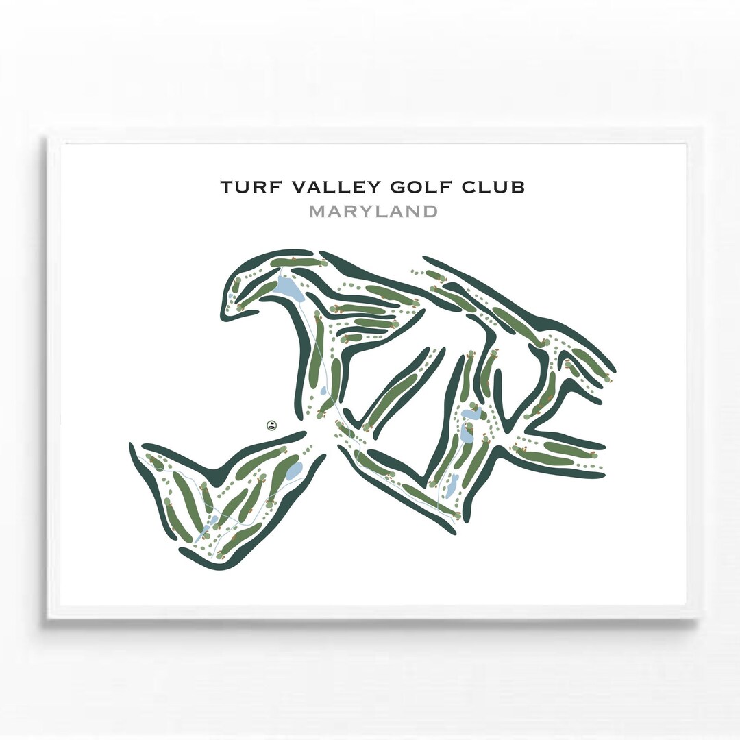 Turf Valley Golf Club, MD | Golf Course Map, Golf Map, Golfer Gift for ...