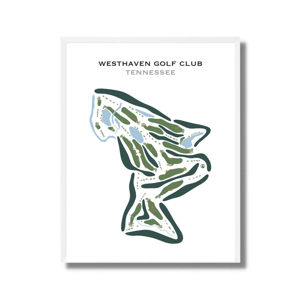 Westhaven Golf Club, TN | Golf Course Map, Golf Map, Golfer Gift for ...