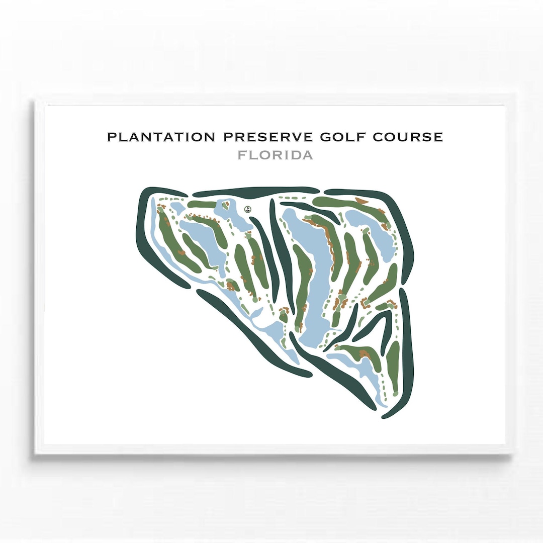 Plantation Preserve Golf Course, FL | Golf Course Map, Golf Map, Golfer ...