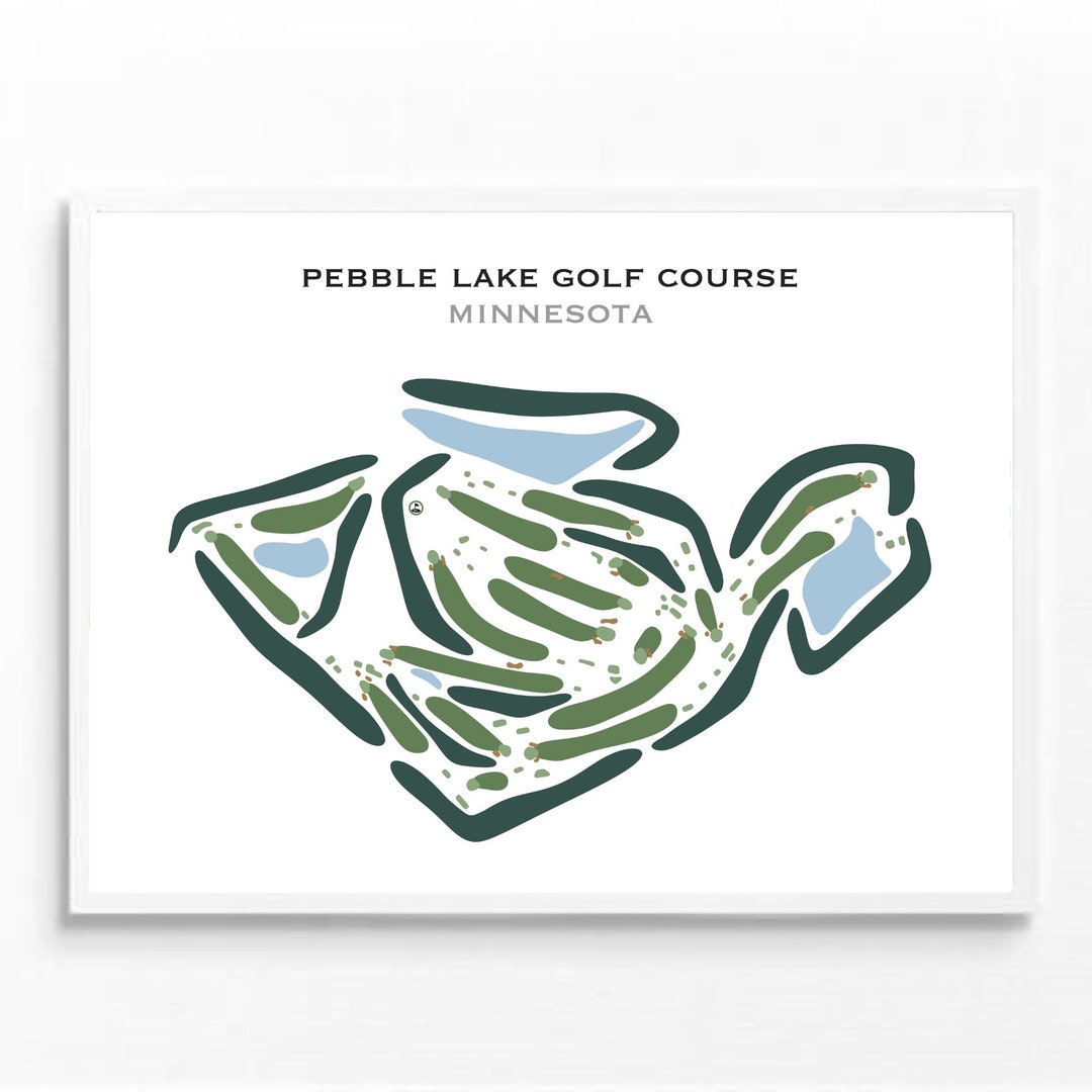 Pebble Lake Golf Course, MN | Golf Course Map, Golf Map, Golfer Gift ...